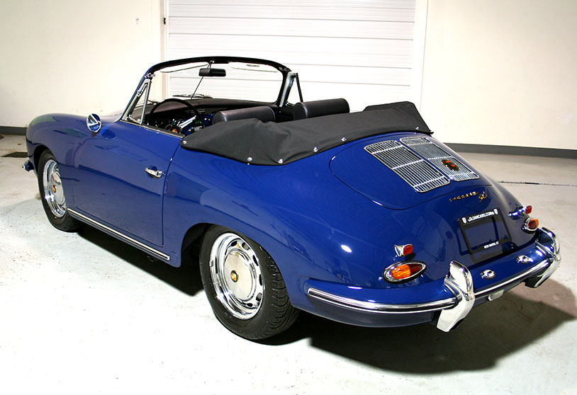 1964 Porsche 356 SC Cabriolet Bali Blue Restored | Sloan Motor Cars