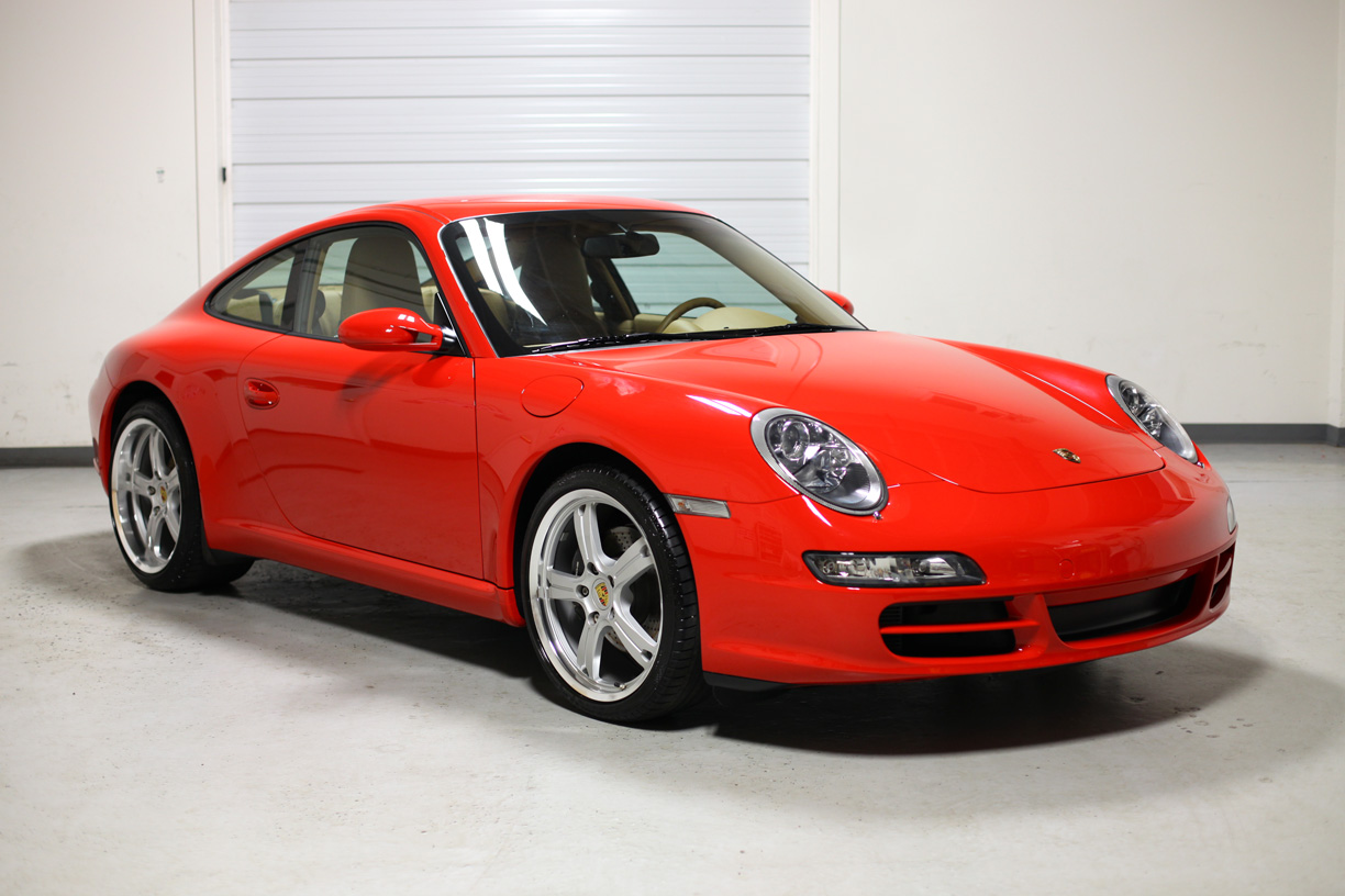 2005 Porsche 997 Carrera Guards Red 16,855 miles | Sloan Motor Cars