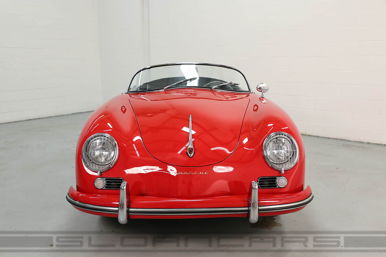 1956 Porsche 356 Speedster Signal Red/Black Restored | Sloan Motor Cars