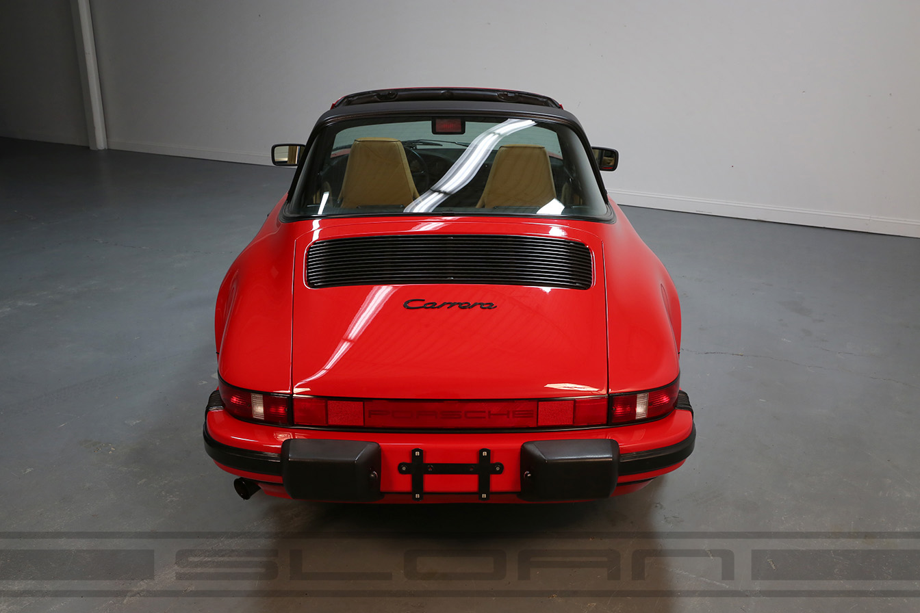 1989 Porsche 911 Targa Guards Red/Tan 25,231 miles | Sloan Motor Cars